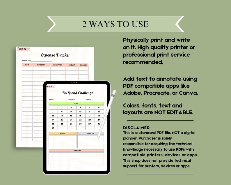 Digital Budget Planner: Expense & Savings Tracker (digital Download) - Etsy