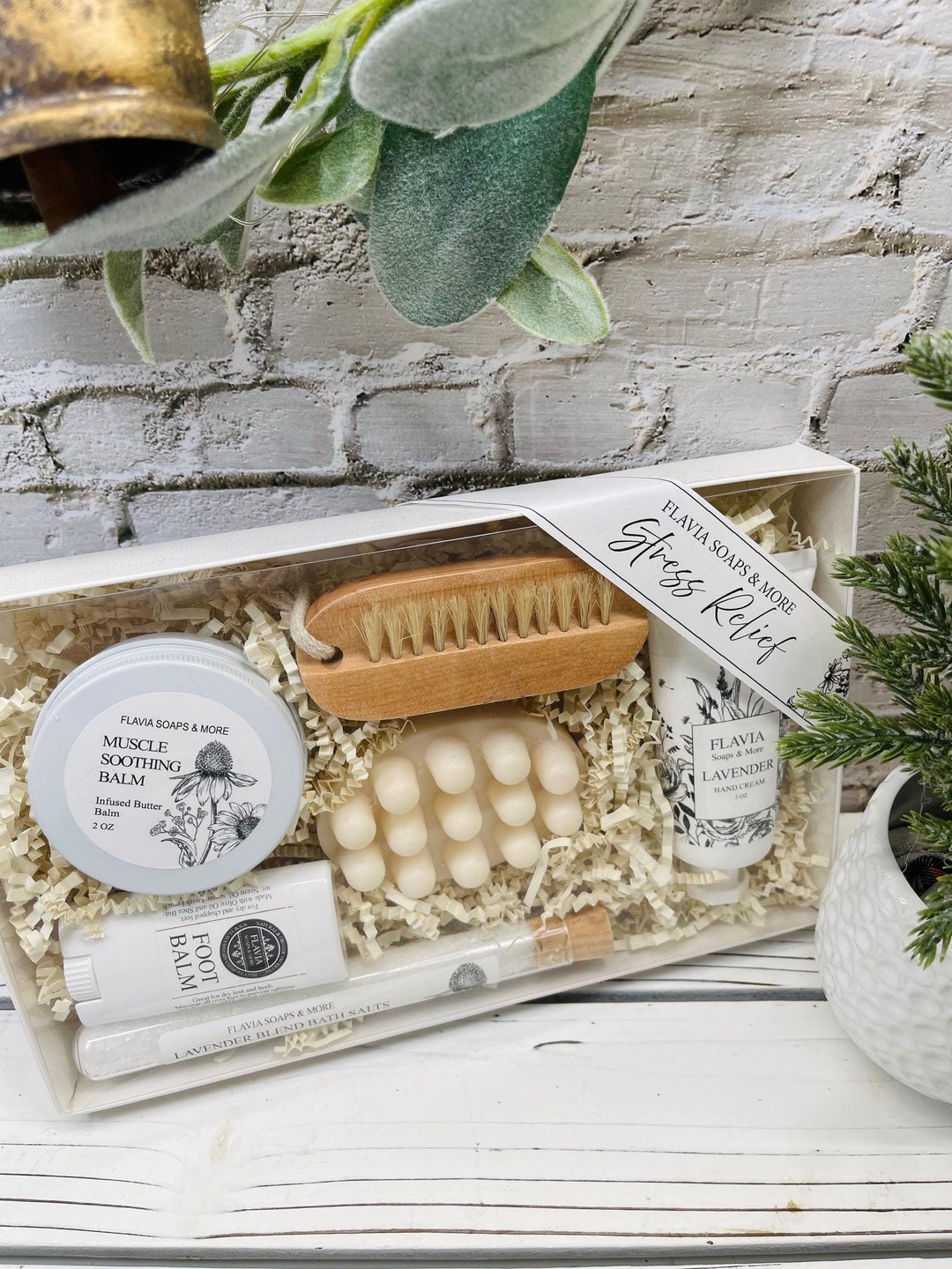 Stress Relief Box Handcrafted Spa Gift Box - Stress Relief Gift for Her ...