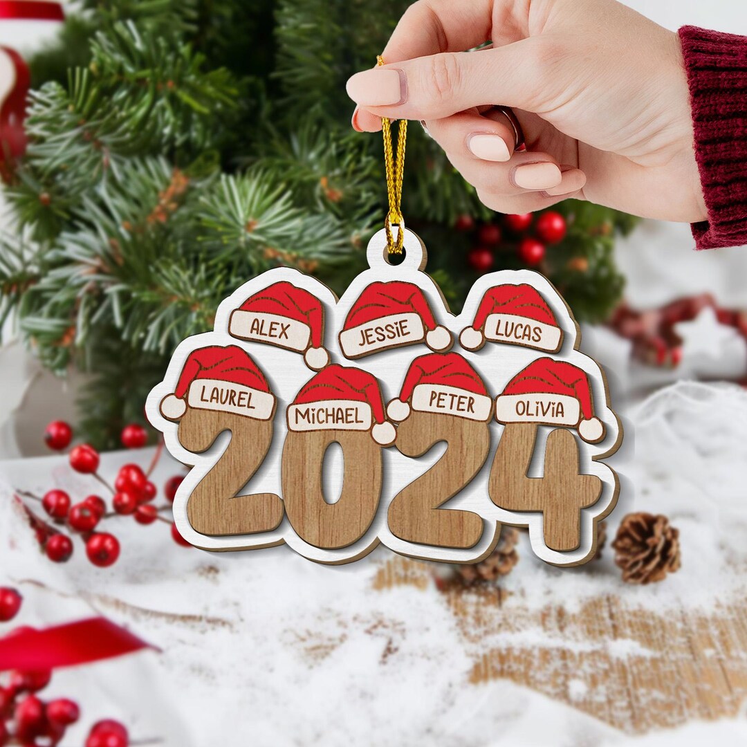 Personalized Family Christmas Ornament 2024, Family Christmas Ornament ...