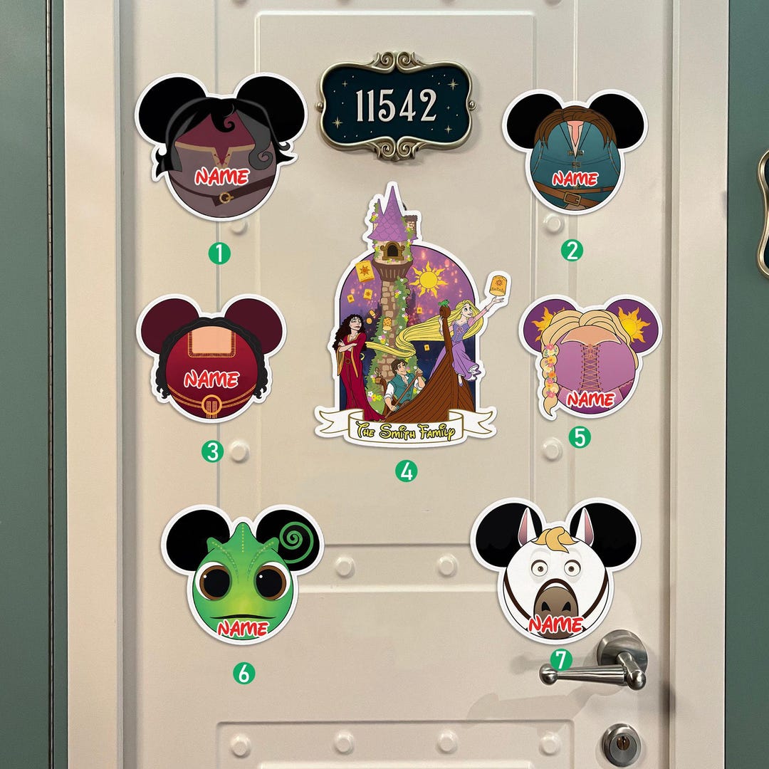 Personalized Tangled Inspired Magnet, Disney Family Members Gift ...