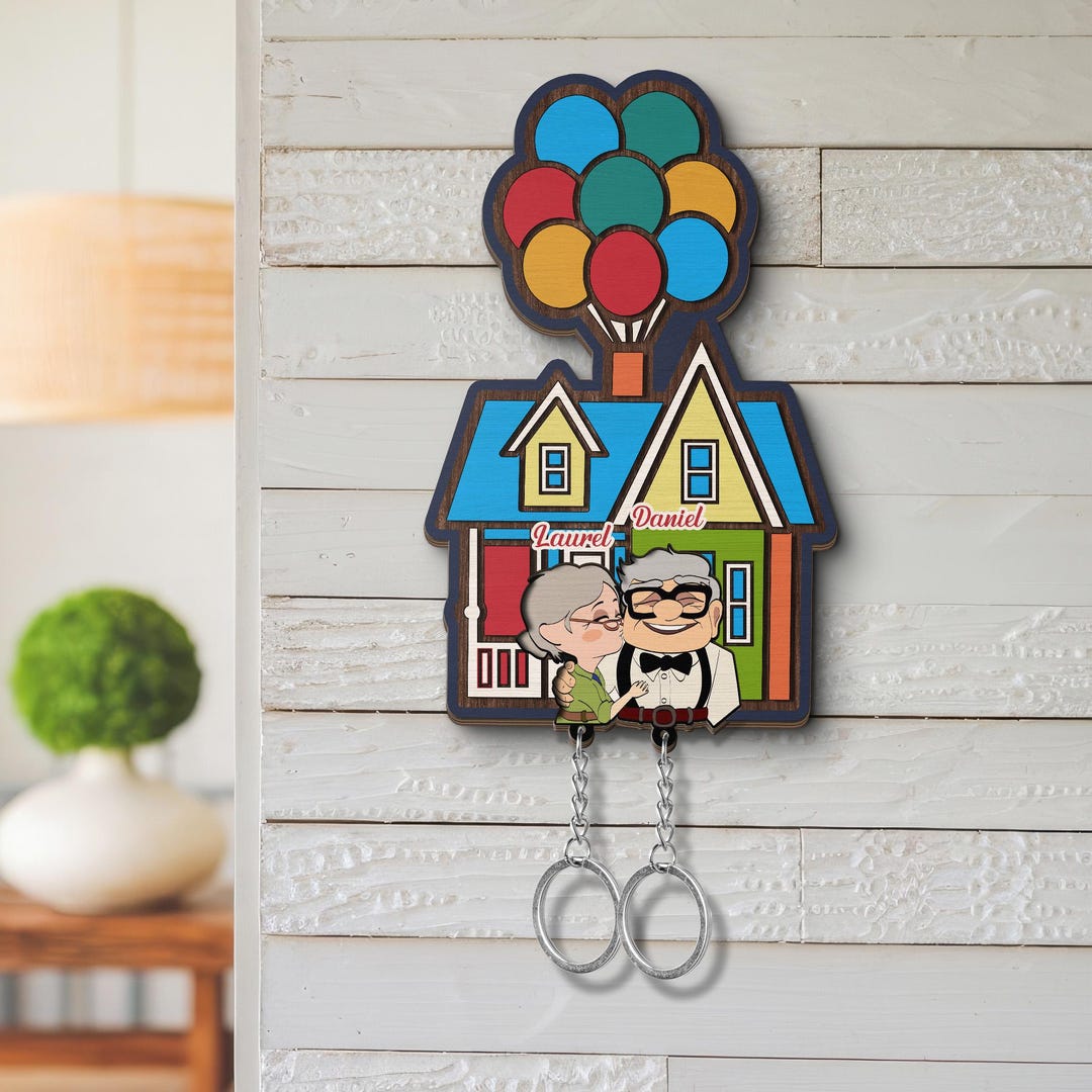 Personalized up Couple Keychain, Disney Carl and Ellie Keychain, up ...