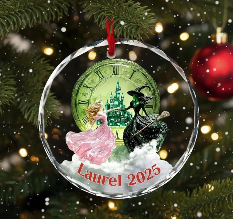 Personalized Wicked Ornament, Elphaba and Glinda Christmas Ornament ...