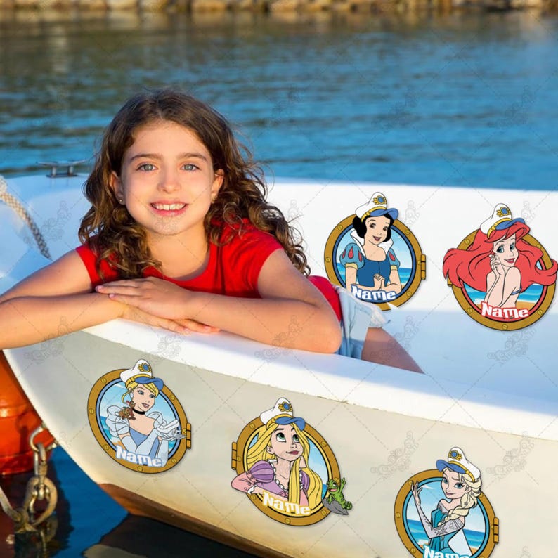 Personalized Cruise Princess Character Porthole Magnet, Disney Princess ...