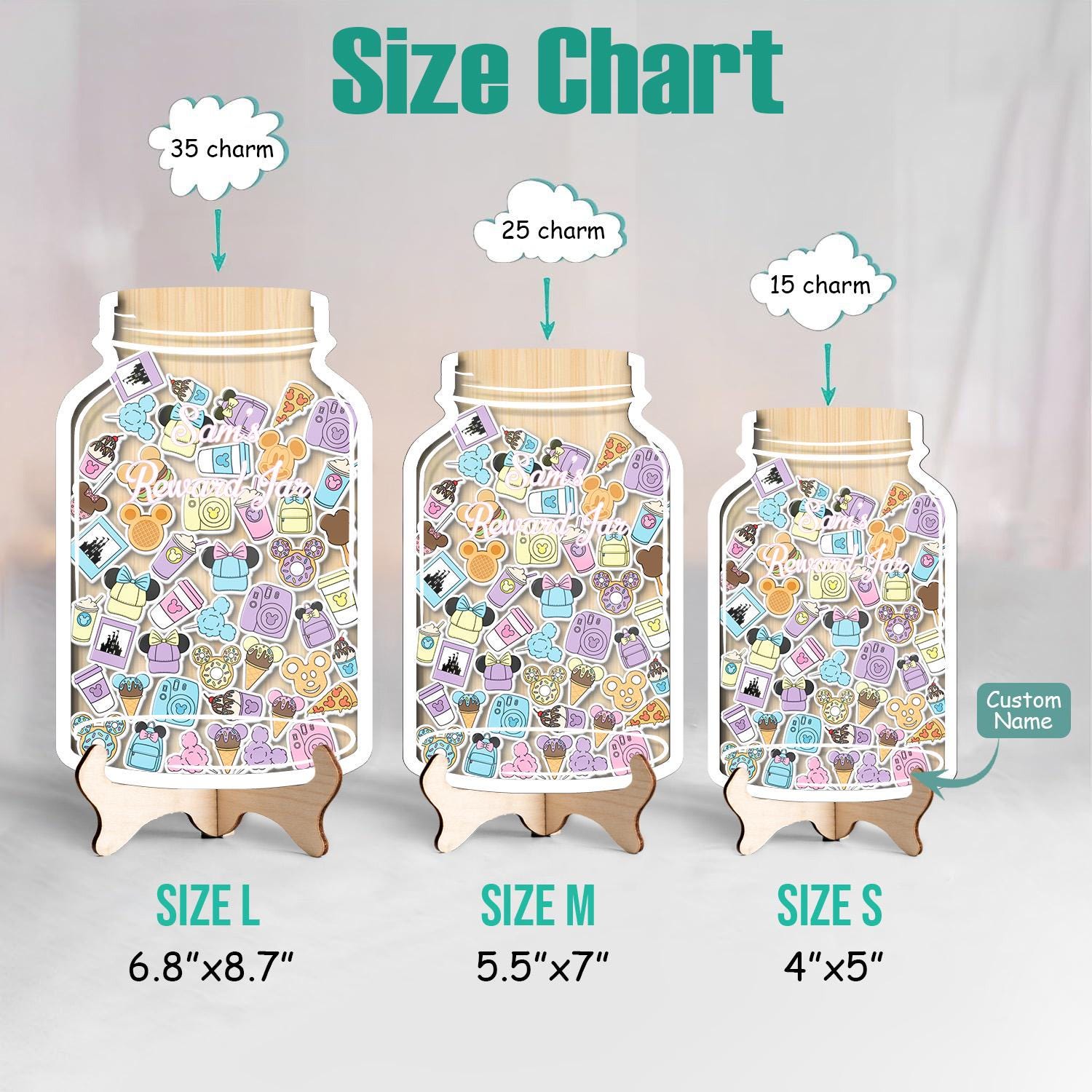 Personalized Disney Snack Reward Jar, Colorful Classroom Decoration ...