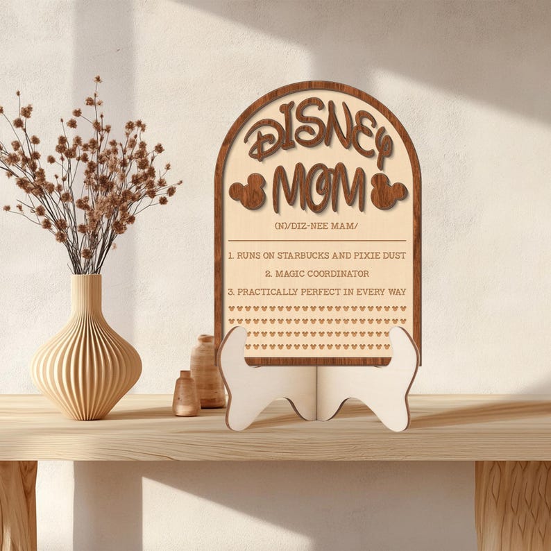 Disney Mom Wooden Sign, Disney Wood Sign, Disney Home Decor, Perfect ...