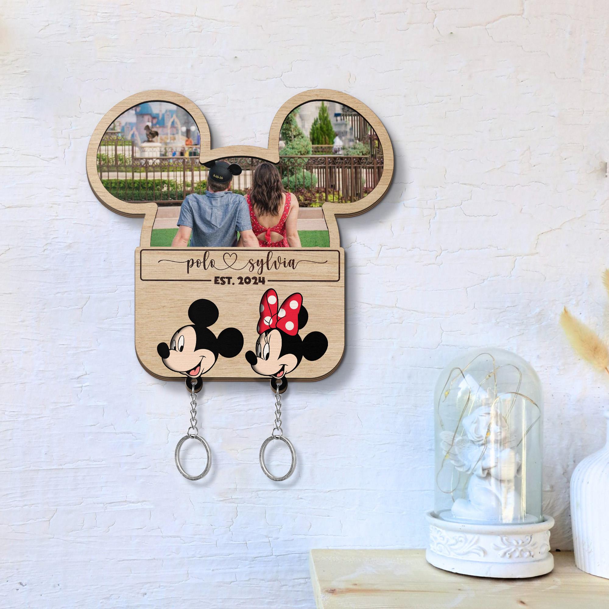 Personalized Photo Key Holder, Disney Couple Keychain, Mickey Minnie ...