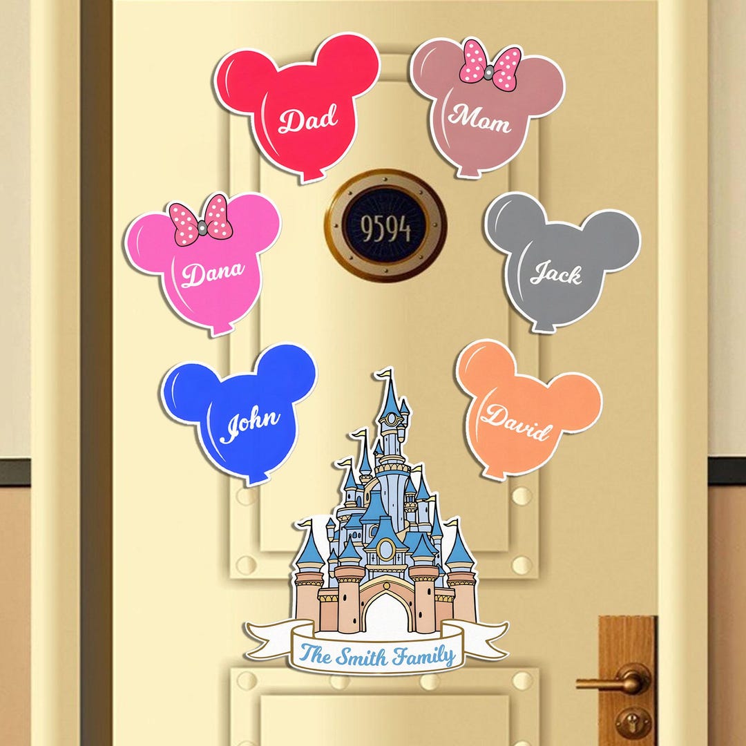 Personalized Disney Cinderella Castle Magnet, Disney Family Members ...