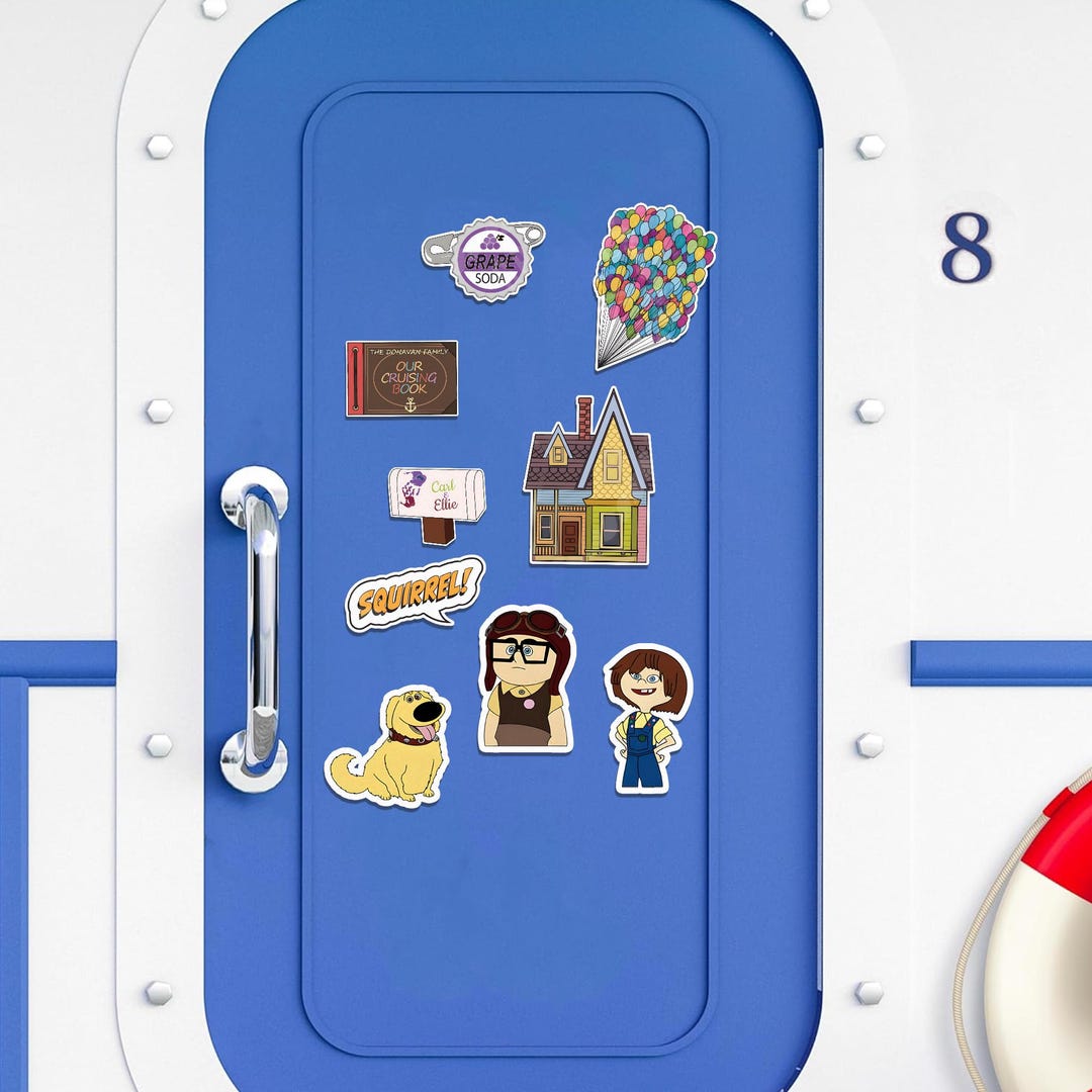 Disney up Inspired Cruise Door Magnet, up House Balloons, Disney Cruise ...