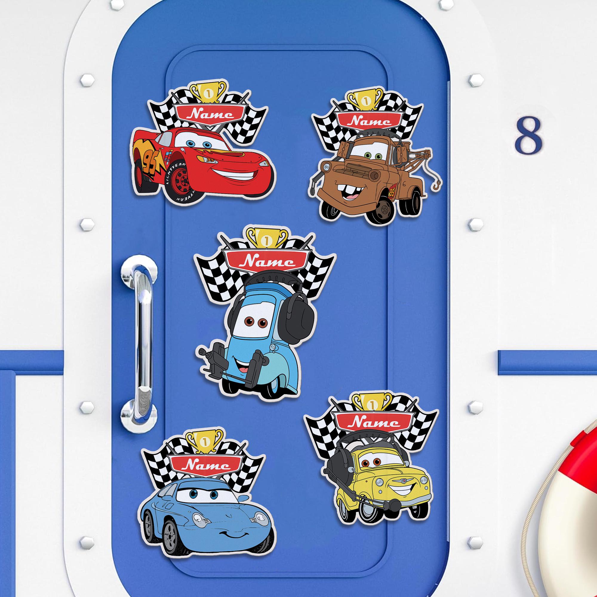 Personalized Disney Cars Door Magnet, Lightning Mcqueen Magnet, Cars ...