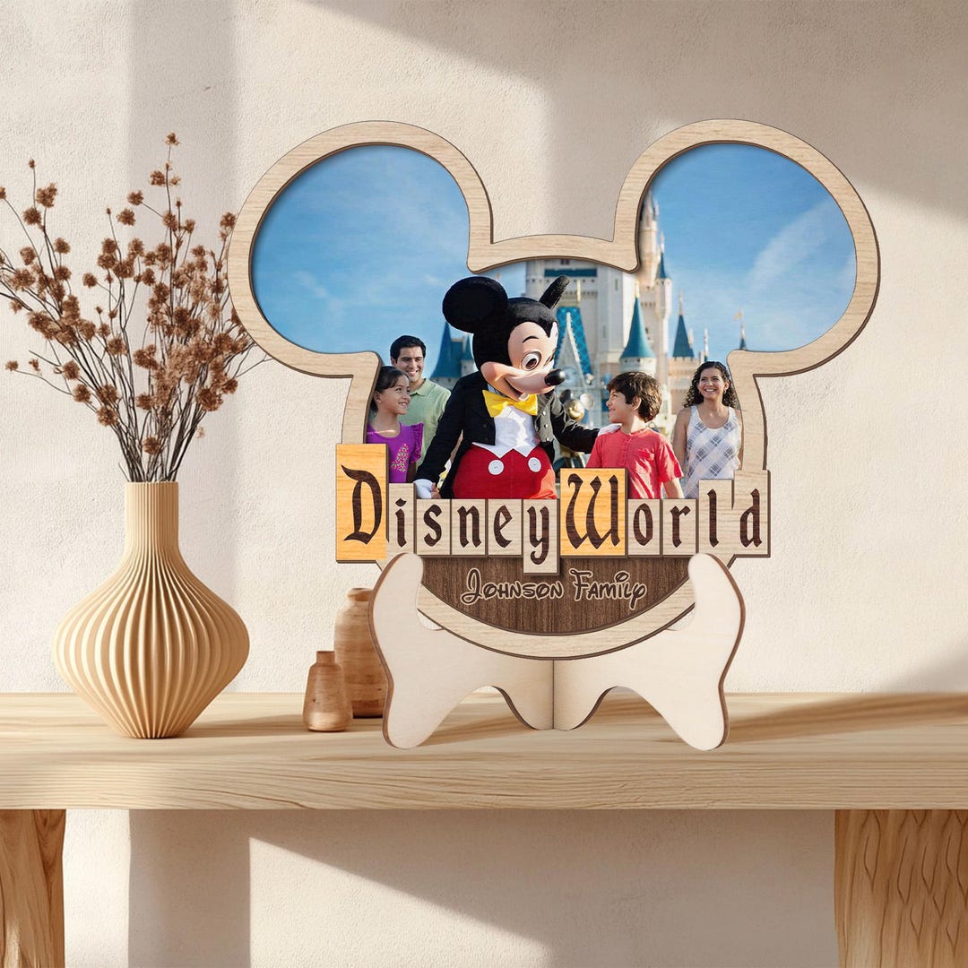 Personalized Photo Disney Family Trip Wooden Sign, Disneyworld Decor ...