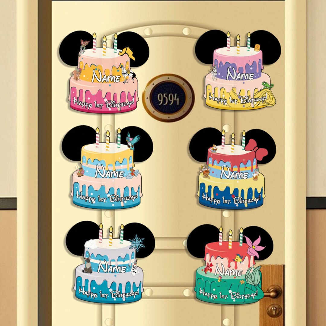 Personalized Disney Princess Birthday Magnet, Disney Inspired Birthday ...