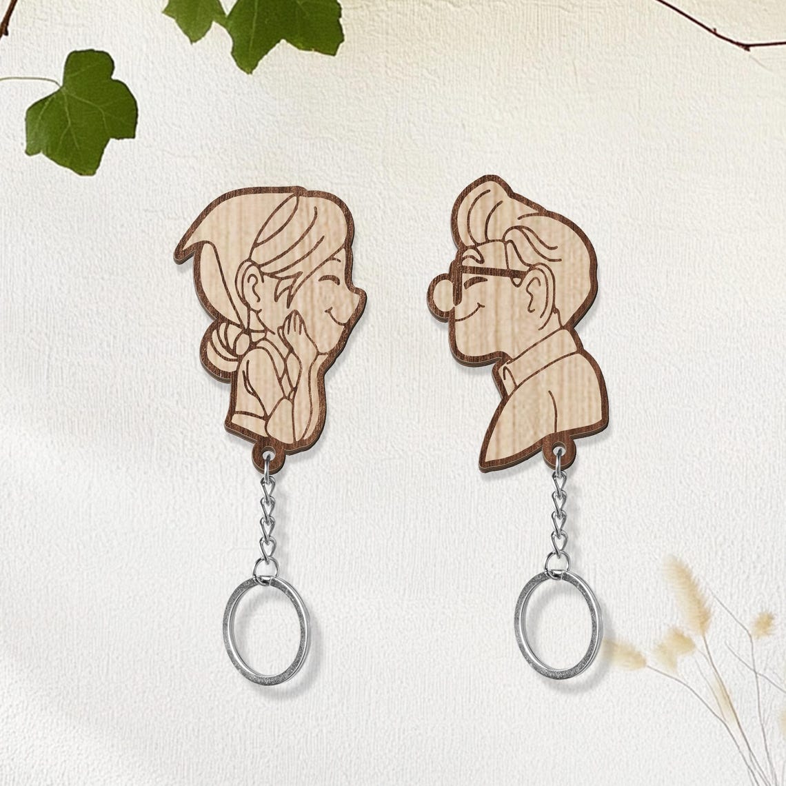 Up Movie Inspired Personalized Key Holder, Carl and Ellie Key, Balloon ...
