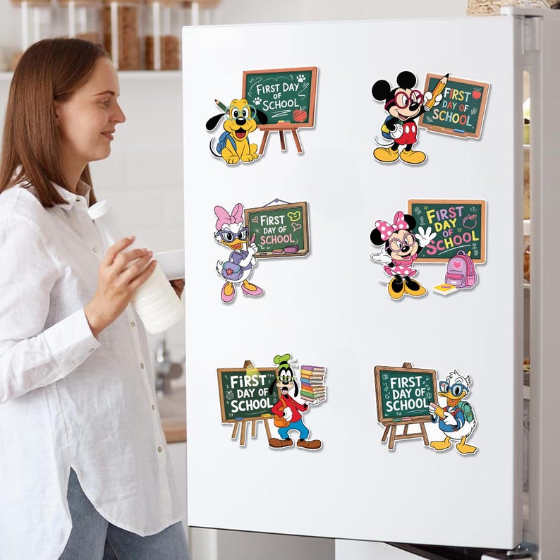 Mickey & Friends First Day of School Magnet, School Classroom Door ...