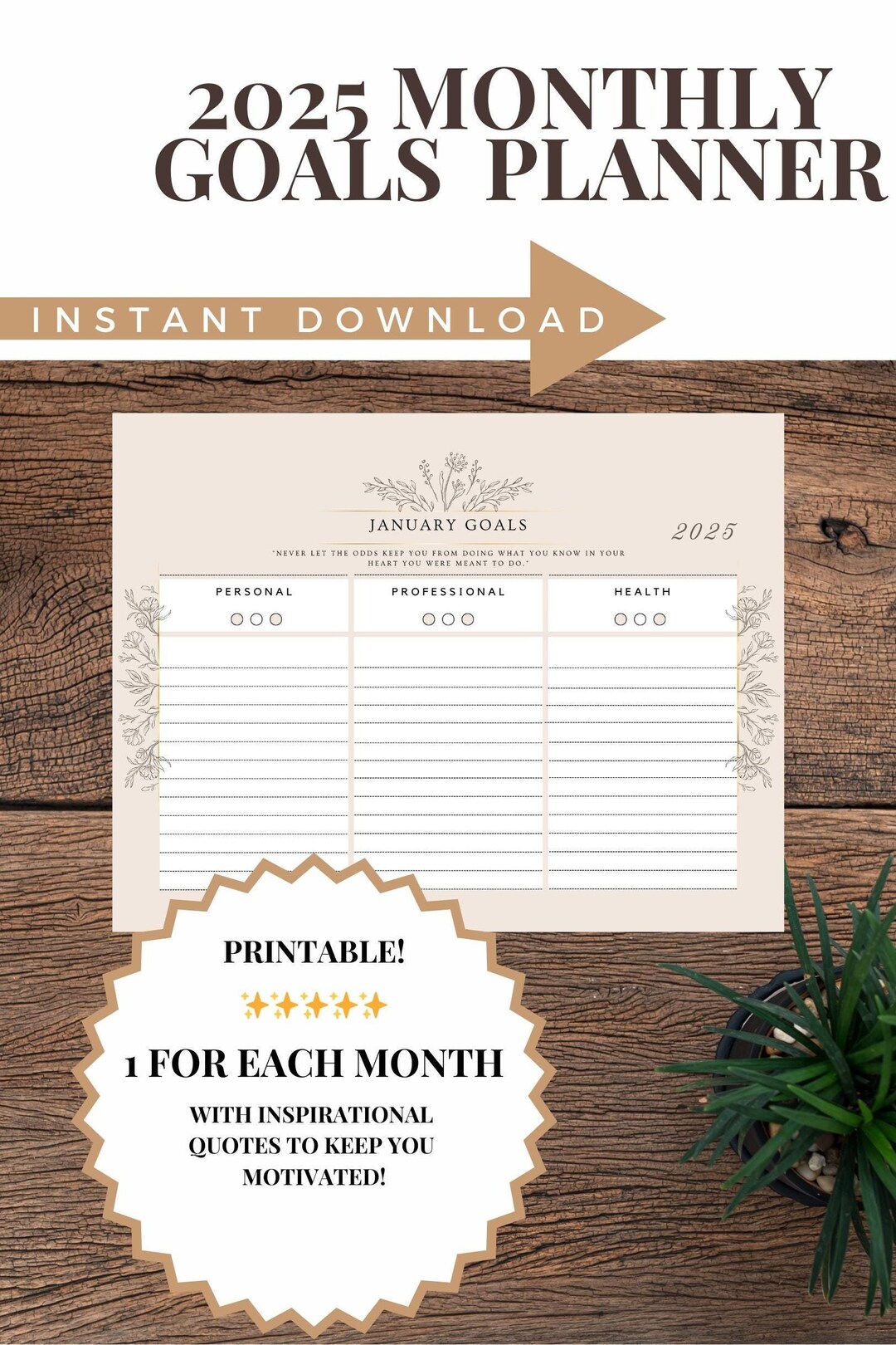 2025 Goal Planner, 2025 Goal Planning, 2025 Goal Printable Pages, 2025 ...
