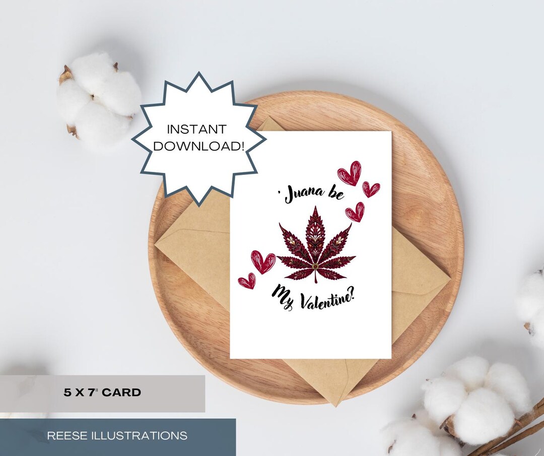 Juana Be My Valentine Card, Funny Valentines Day Card, Printable ...