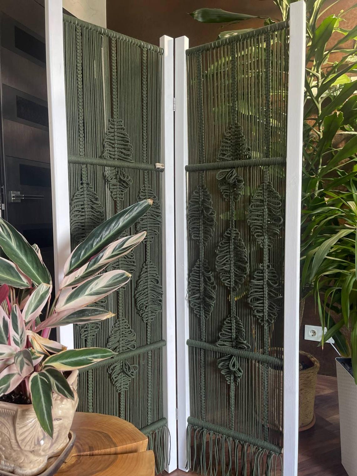 Room Divider, Macrame Screen Partition, Boho Room Partition, Boho Home ...