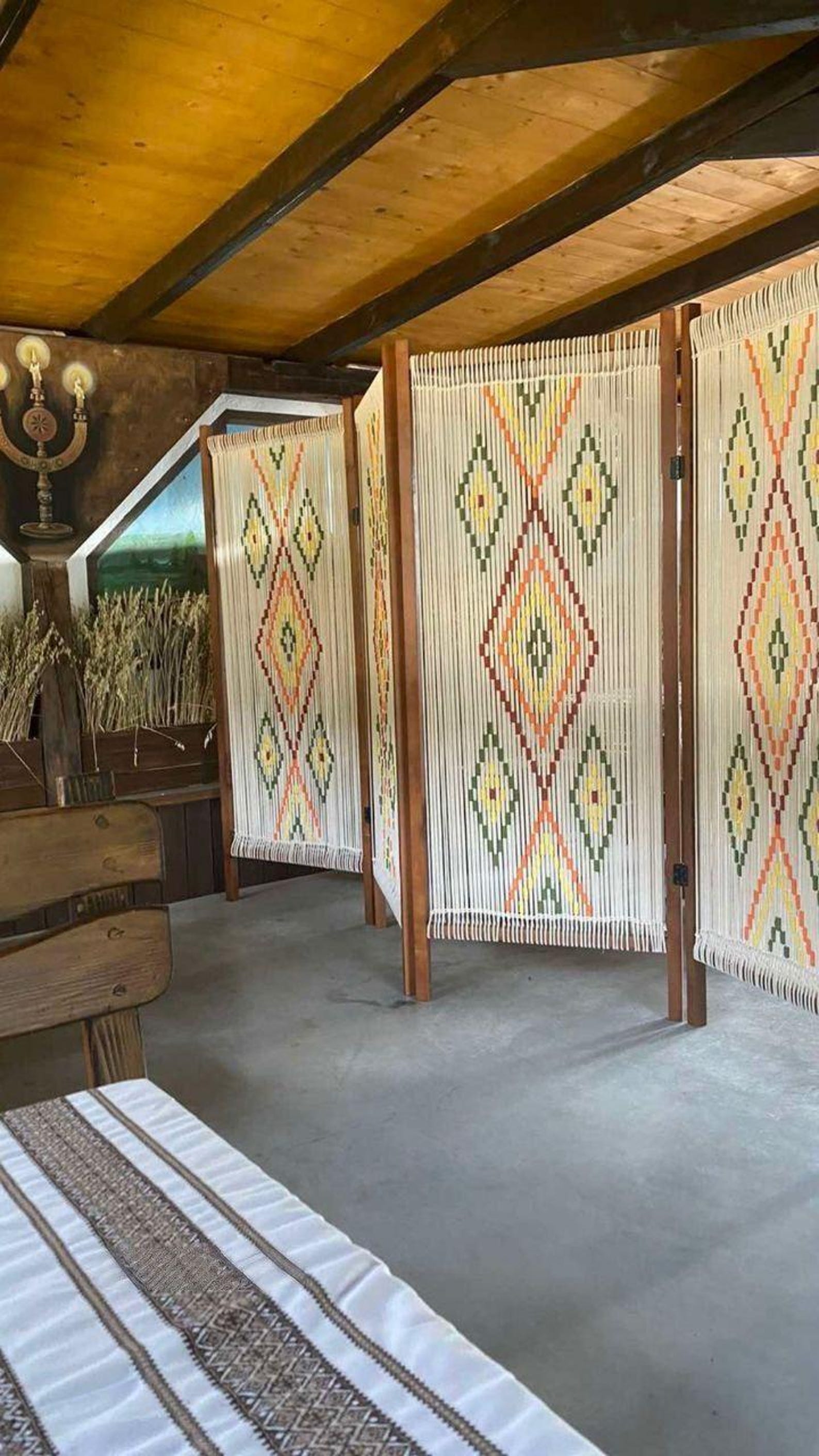 Room Divider, Macrame Screen Partition, Boho Room Partition, Boho Home ...