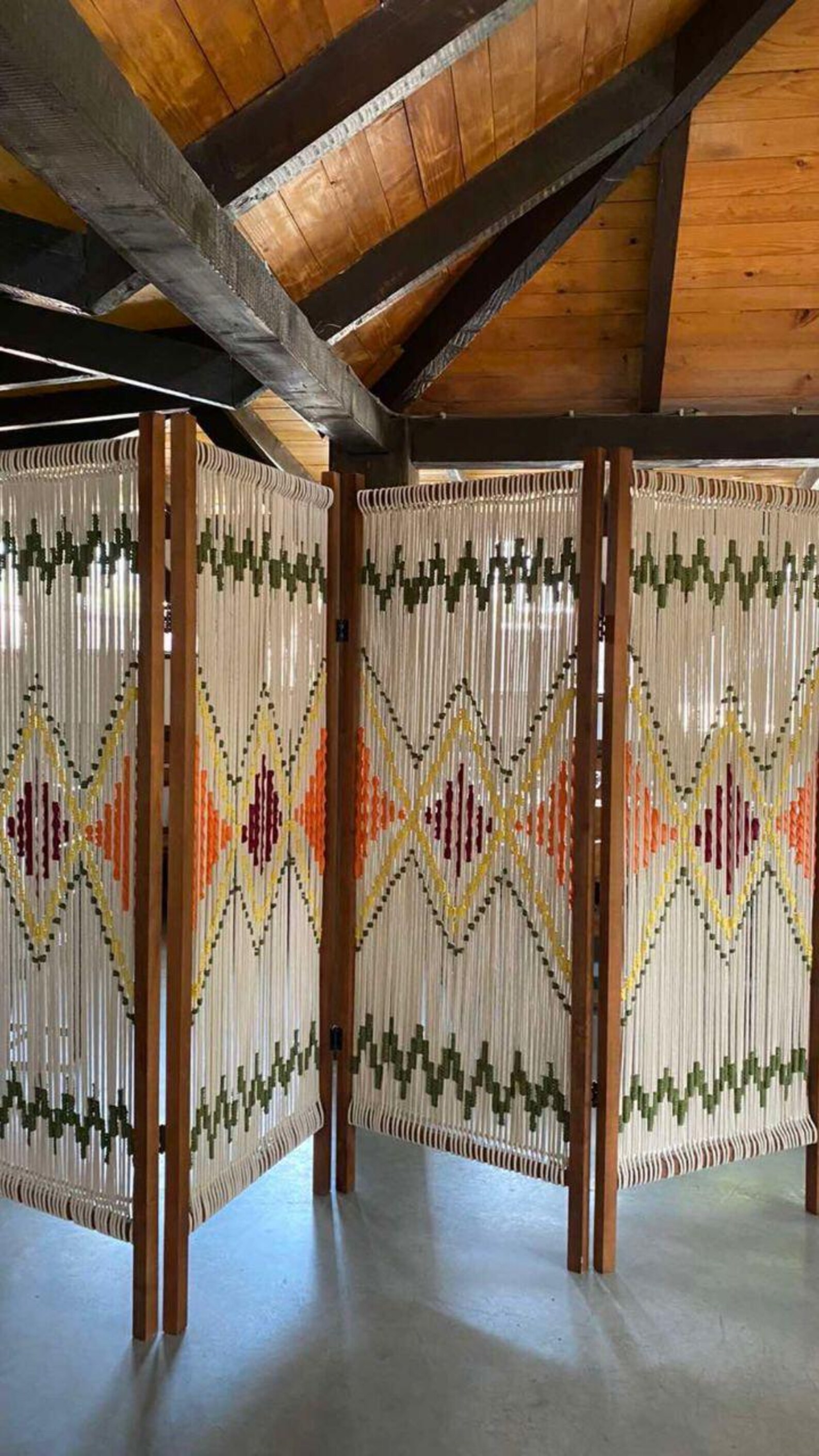 Room Divider, Macrame Screen Partition, Boho Room Partition, Boho Home ...
