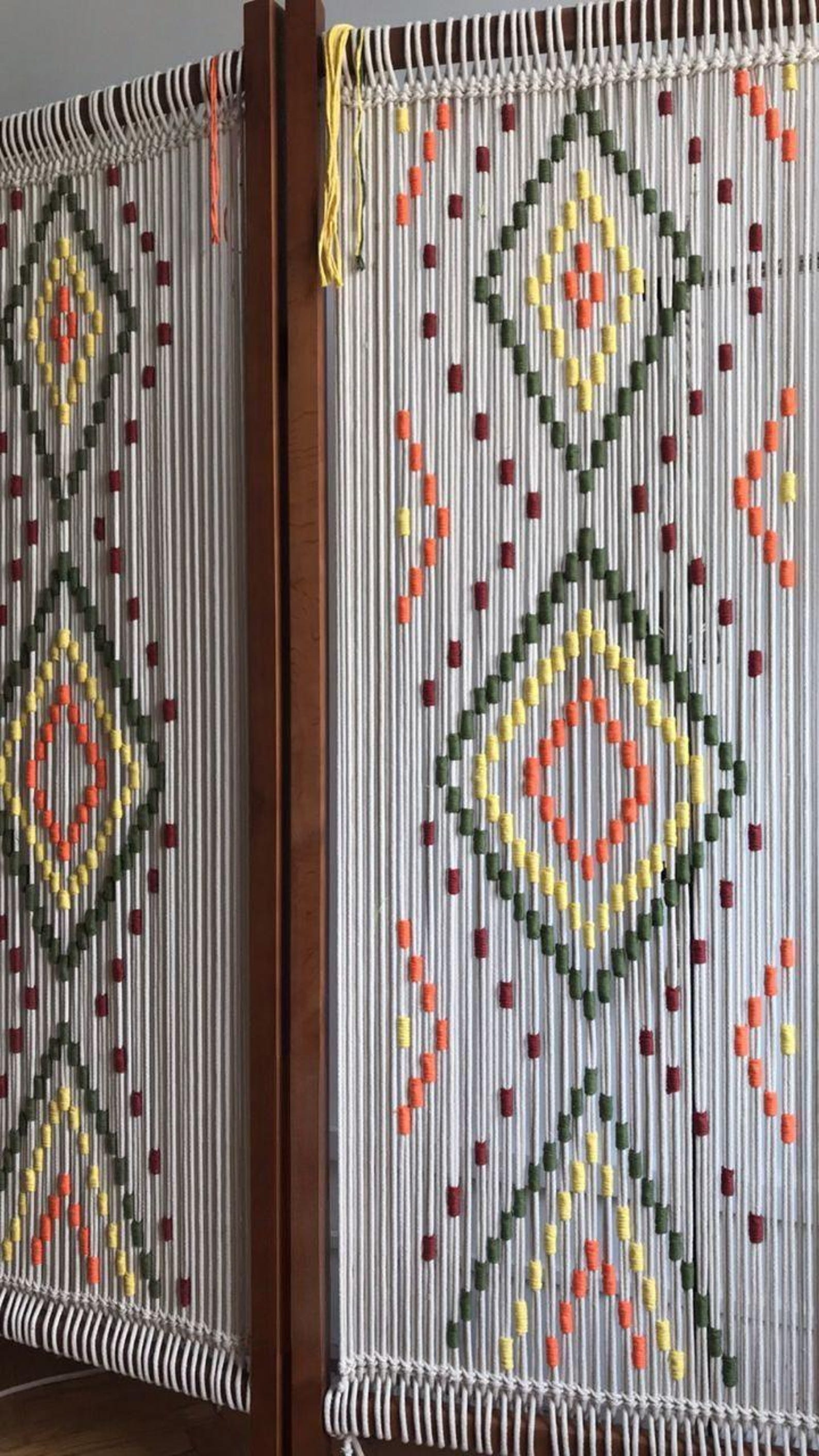 Room Divider, Macrame Screen Partition, Boho Room Partition, Boho Home ...