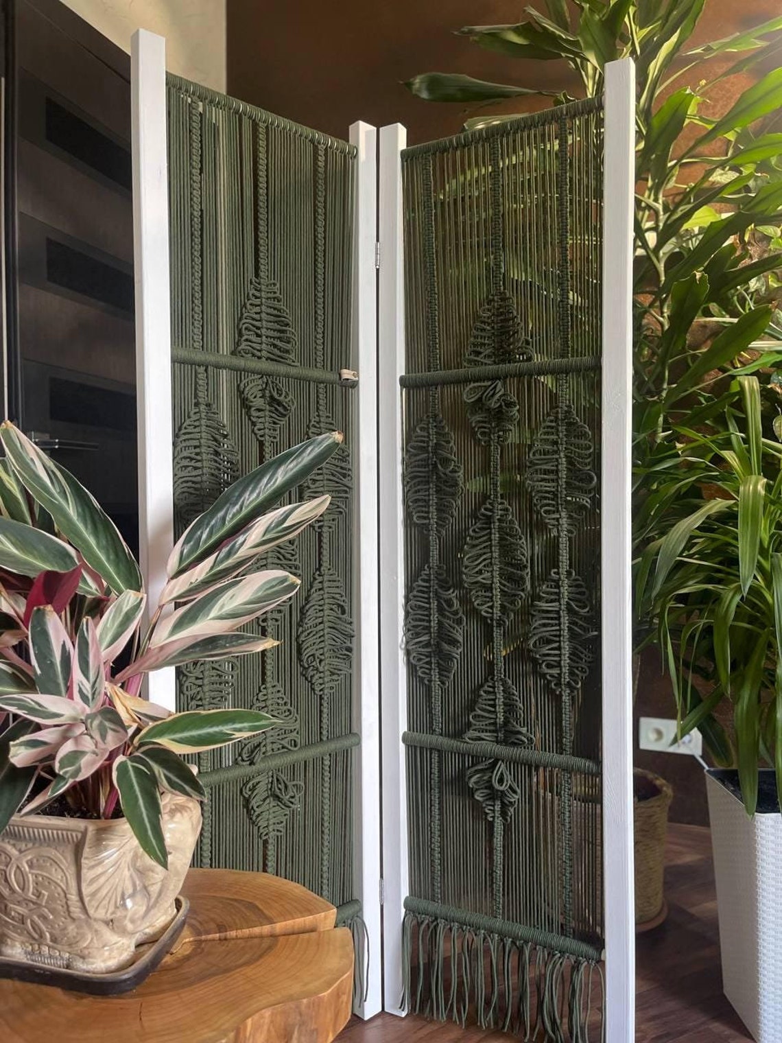 Room Divider, Macrame Screen Partition, Boho Room Partition, Boho Home ...