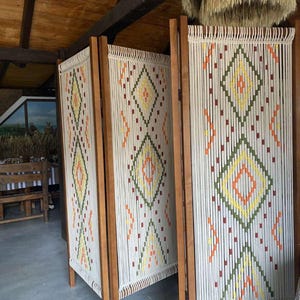 Room Divider, Macrame Screen Partition, Boho Room Partition, Boho Home ...