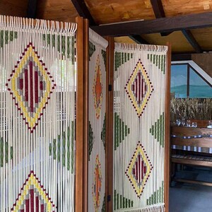 Room Divider, Macrame Screen Partition, Boho Room Partition, Boho Home ...