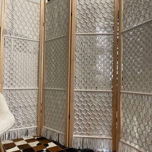 Room Divider, Macrame Screen Partition, Boho Room Partition, Boho Home ...