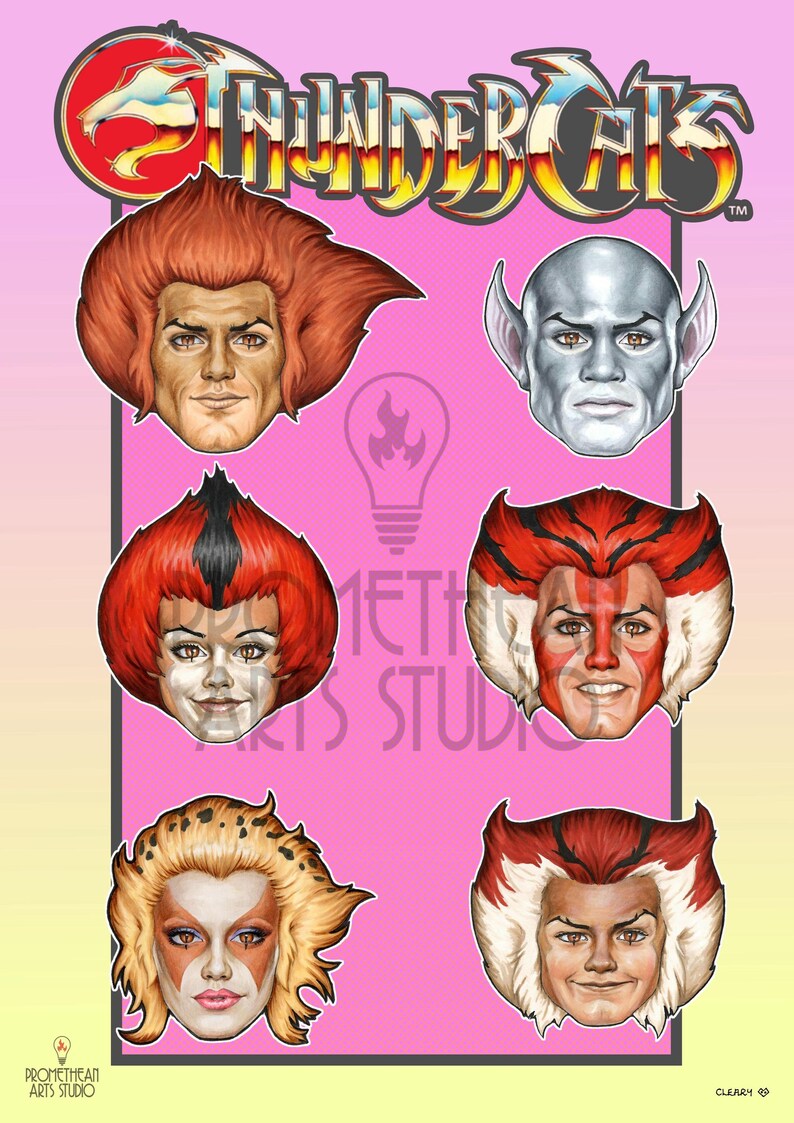 Thundercats Headshots Core Team Print - Etsy