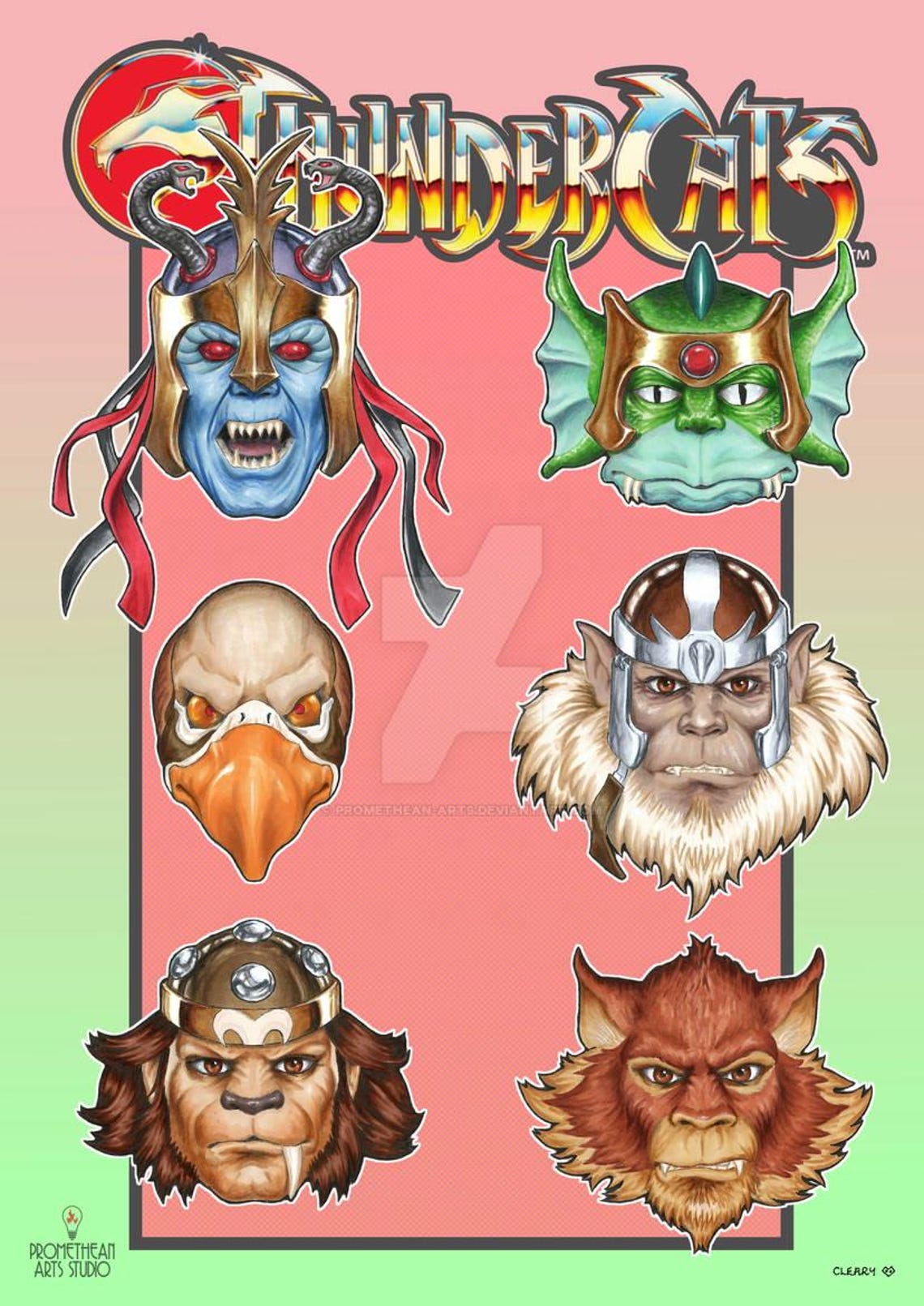 Thundercats Headshots Mutants Team Print - Etsy