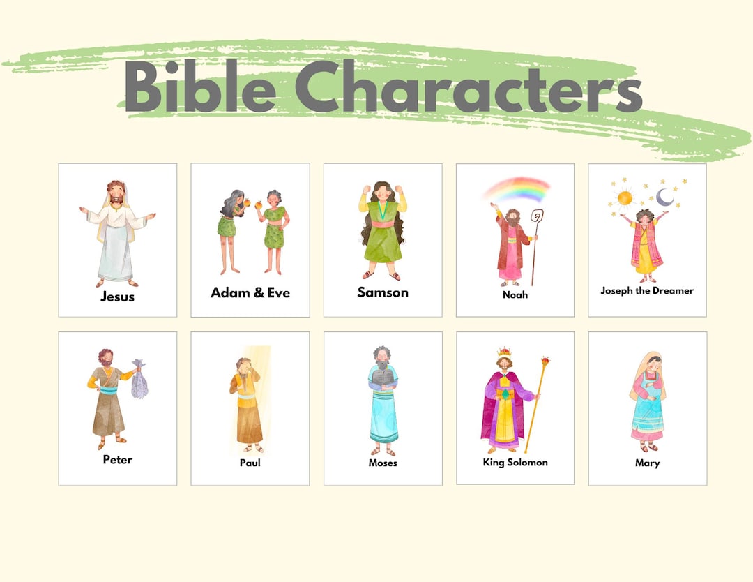 Bible Characters - Digital Download - Teaching Aid - Printable Flash ...