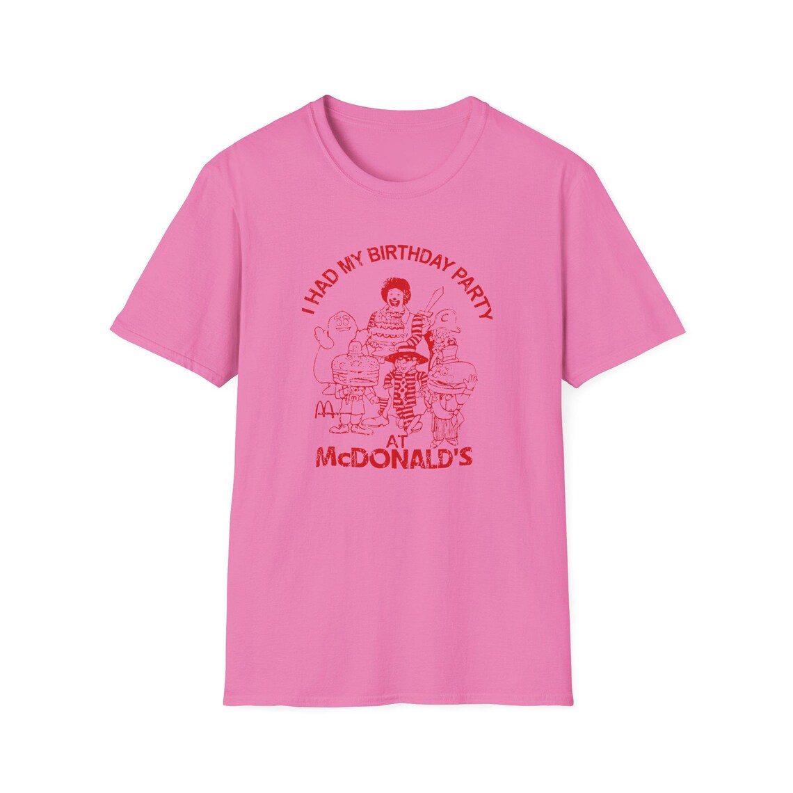 Mcdonalds Birthday Throwback Tee Unisex Softstyle T-shirt - Etsy