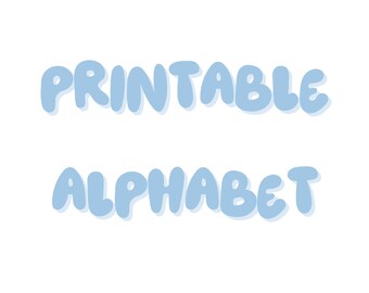 Large Bluey Inspired Printable Alphabet Letters - 8-inch Classroom ...