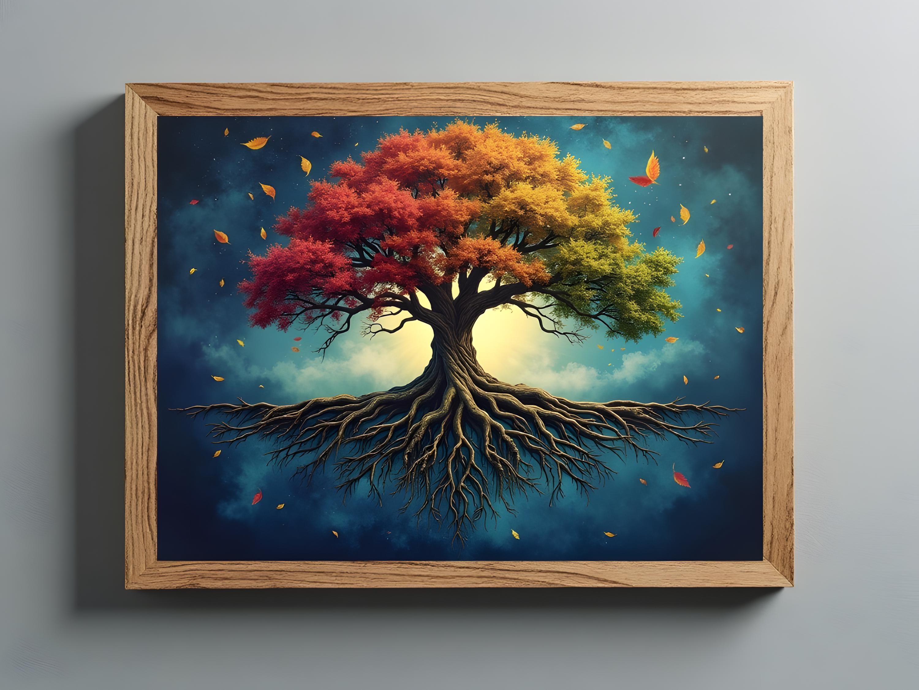 Tree of Life | Tree |cosmic| Digital Art Print | Wall Art | AI ...
