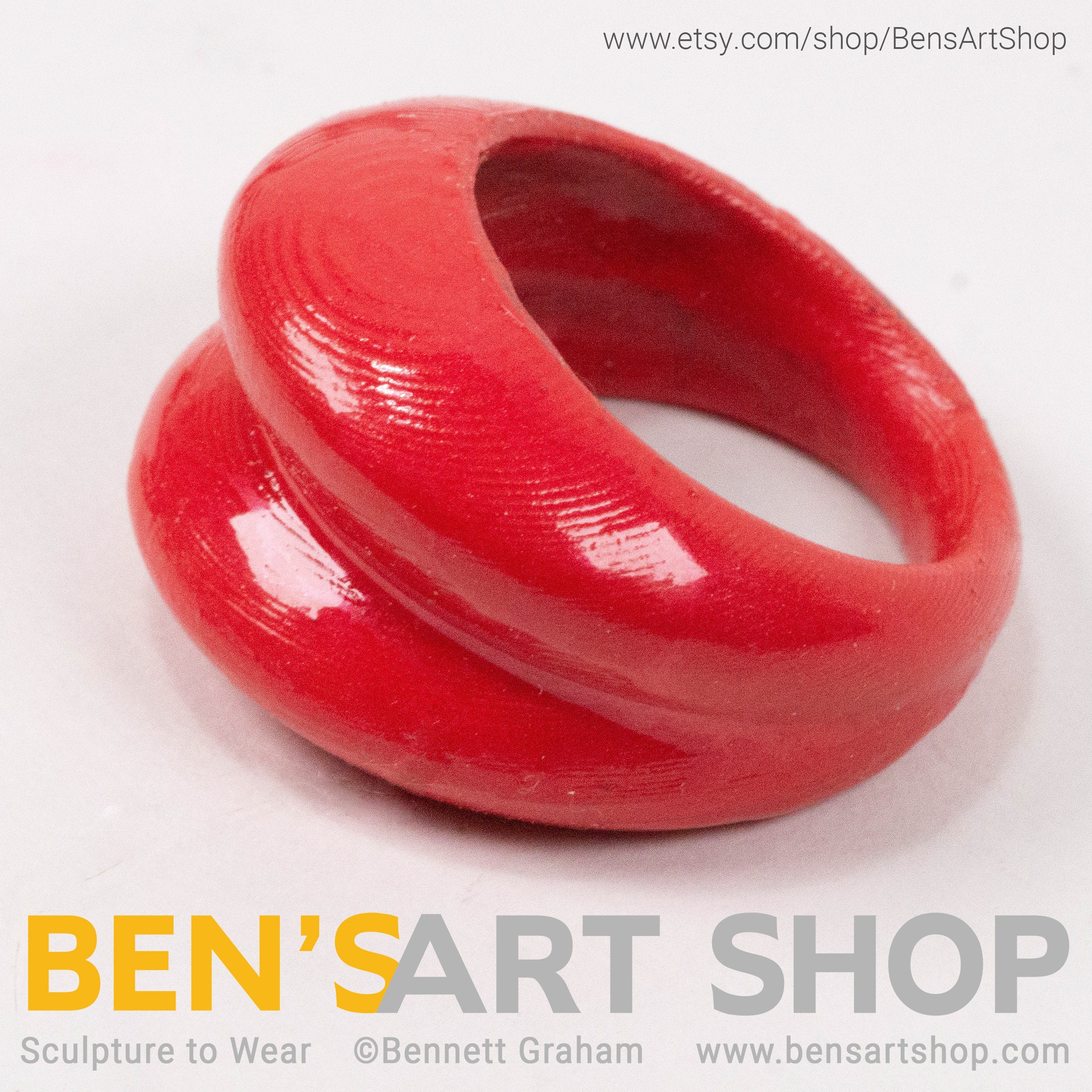 Big Red Lips Ring | Etsy