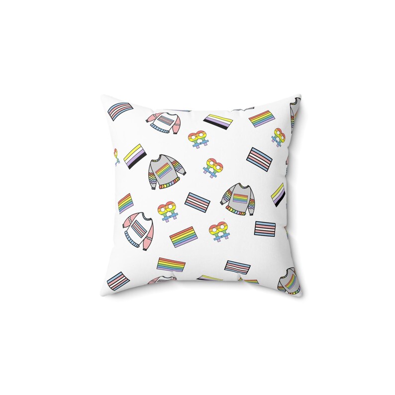 LGBT Pride Pillow, Transgender Decor, LGBTQ Home Accent, Rainbow Pride ...