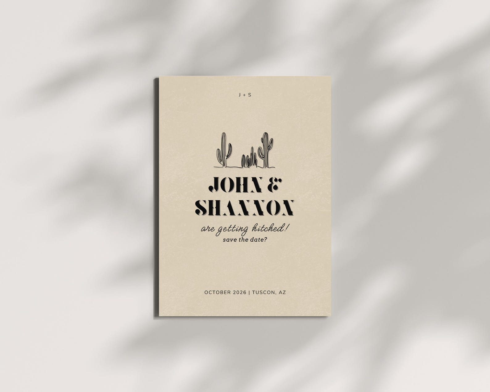 Desert Cactus Save the Date | Custom Card | Terracotta Theme | Made to ...