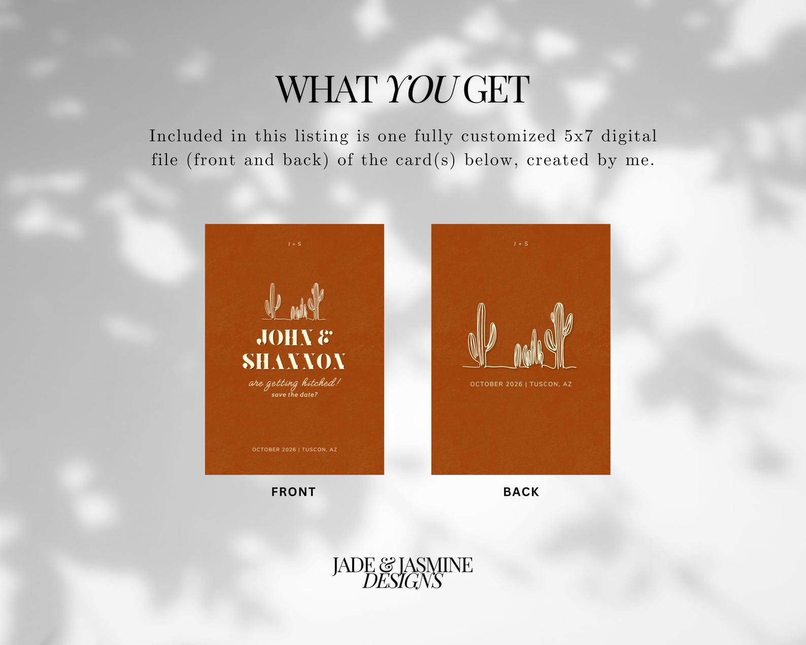 Desert Cactus Save the Date | Custom Card | Terracotta Theme | Made to ...