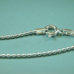 Ball Chain With Clasp, Sterling Silver Ball Chain FINISHED Necklace ...