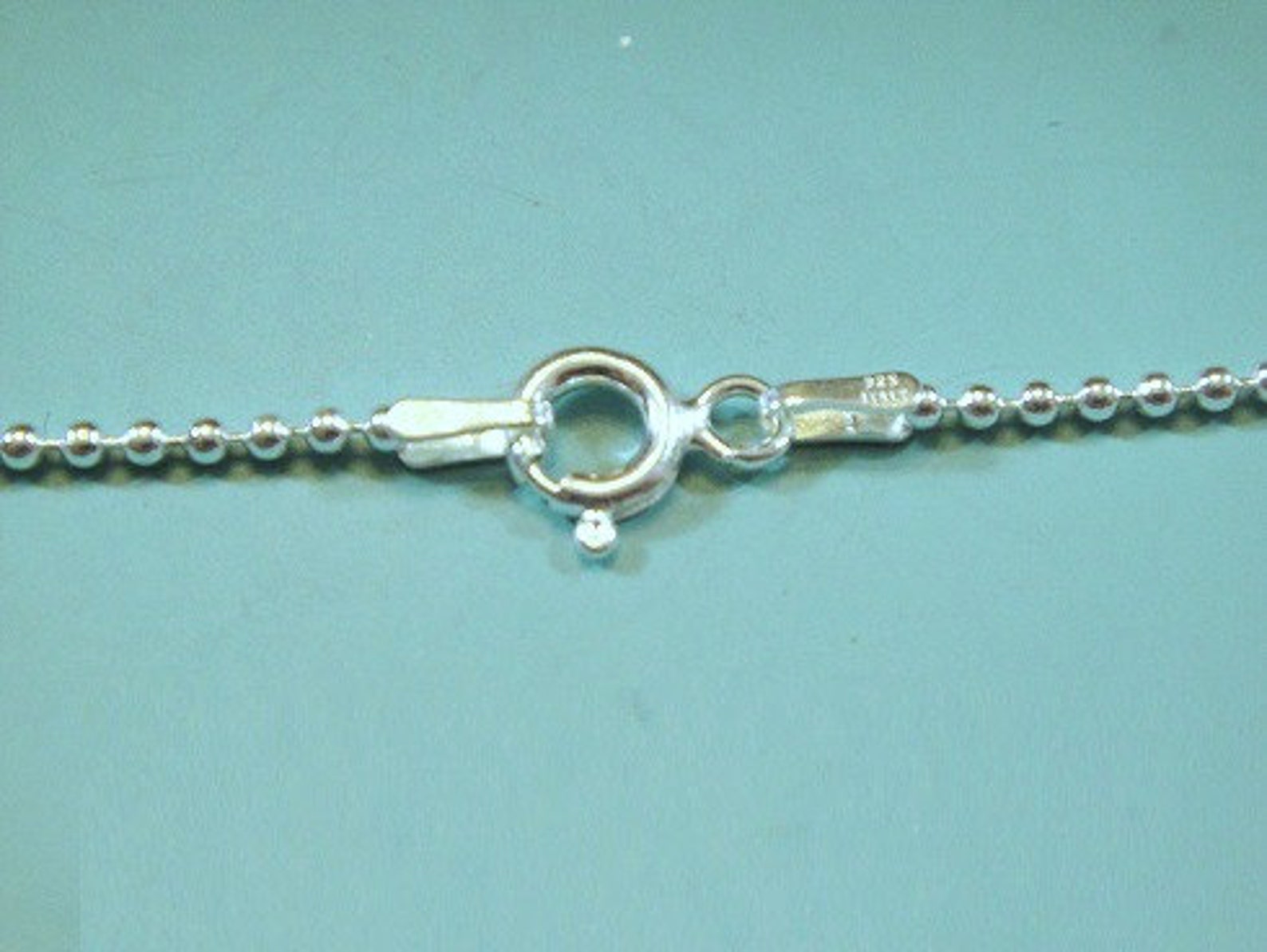 Ball Chain with Clasp Sterling Silver Ball Chain FINISHED | Etsy