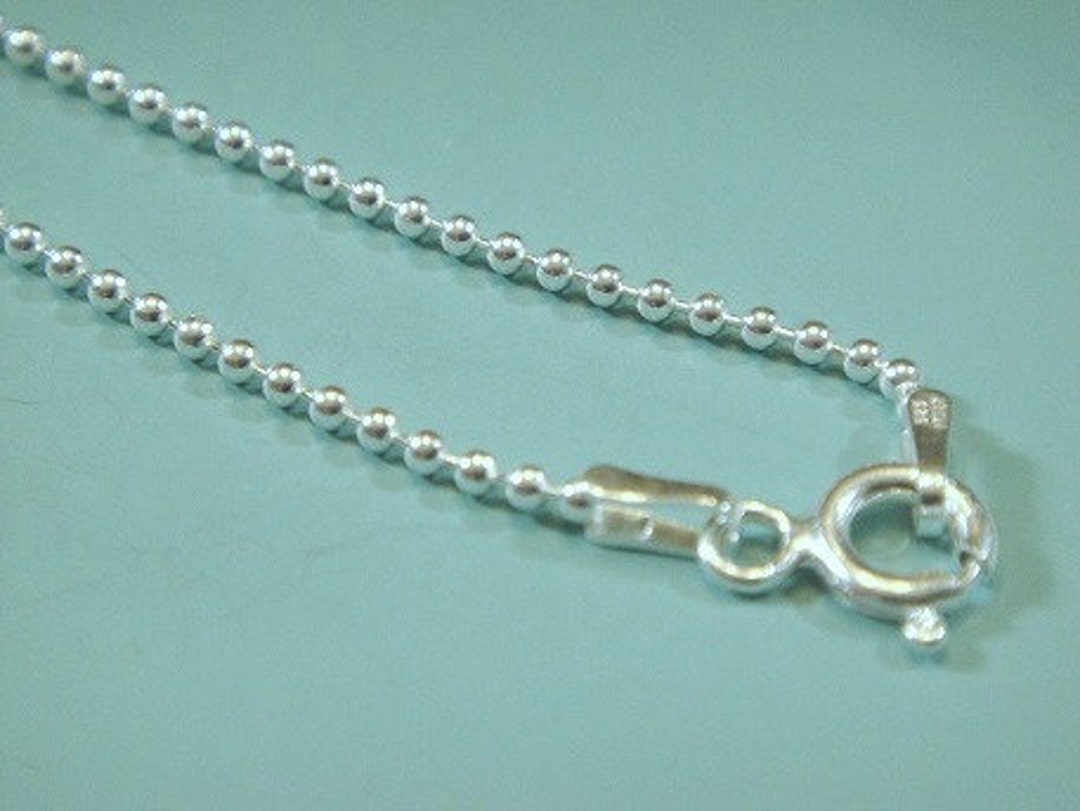 Ball Chain With Clasp, Sterling Silver Ball Chain FINISHED Necklace ...