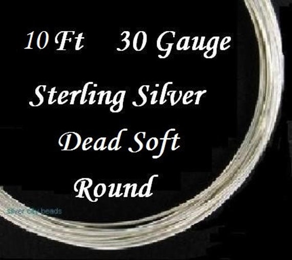 Sterling Silver Wire 30 G Ga Gauge Round Wire Dead Soft 10 | Etsy