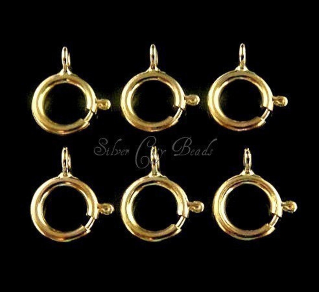 Gold Filled Spring Ring Clasp, Clasps, 10pcs 6mm, 14k Gold Filled ...