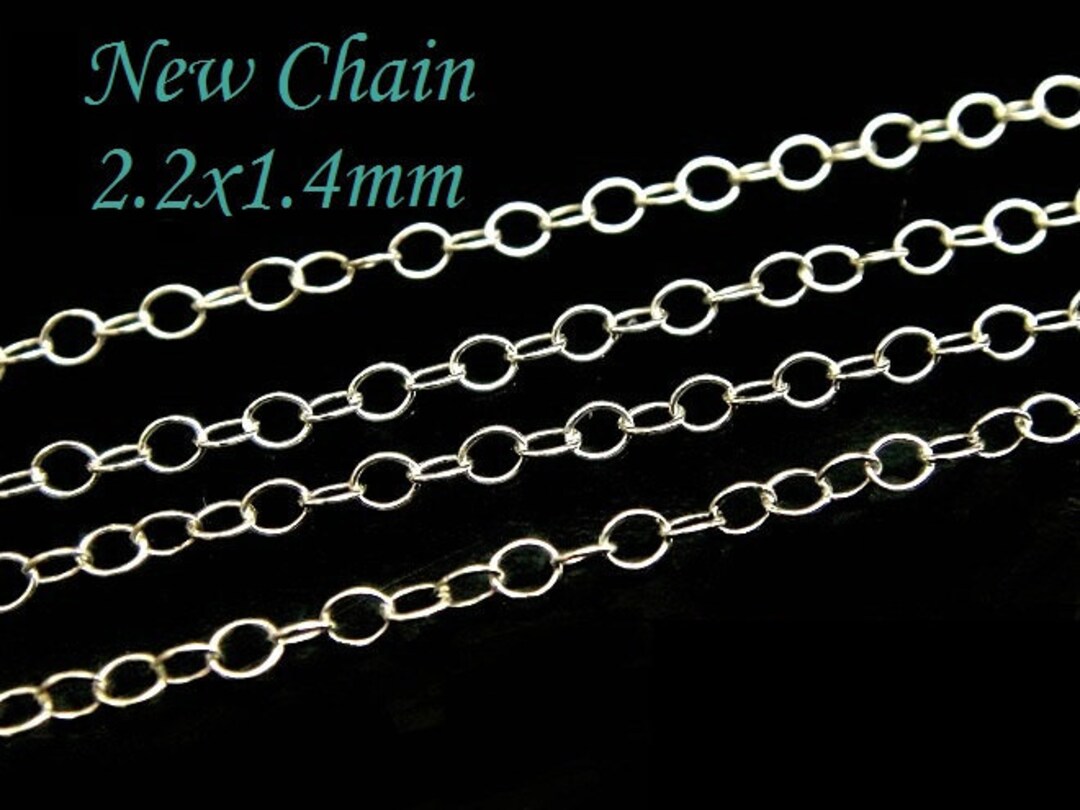 Sterling Silver Cable Chain, 3 Ft Round Wire, 2.2x1.4mm - Etsy