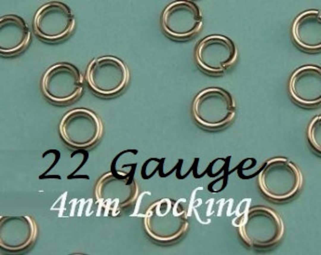 4mm Locking Jump Rings, 14k Gold Filled Hard Snap, Jump Locks, Tempered ...