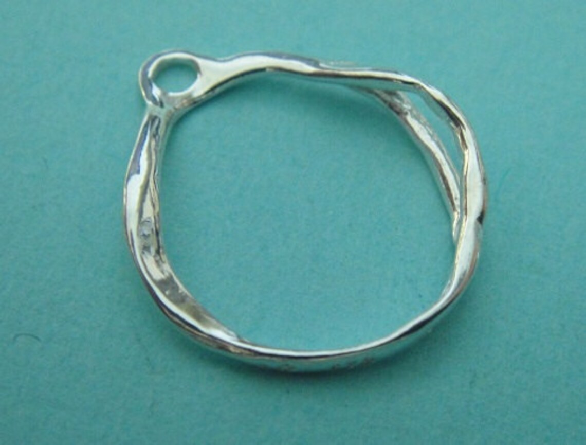 Sterling Silver Split Abstract Pendant, 925 Outline Charm Pendants, 1 ...