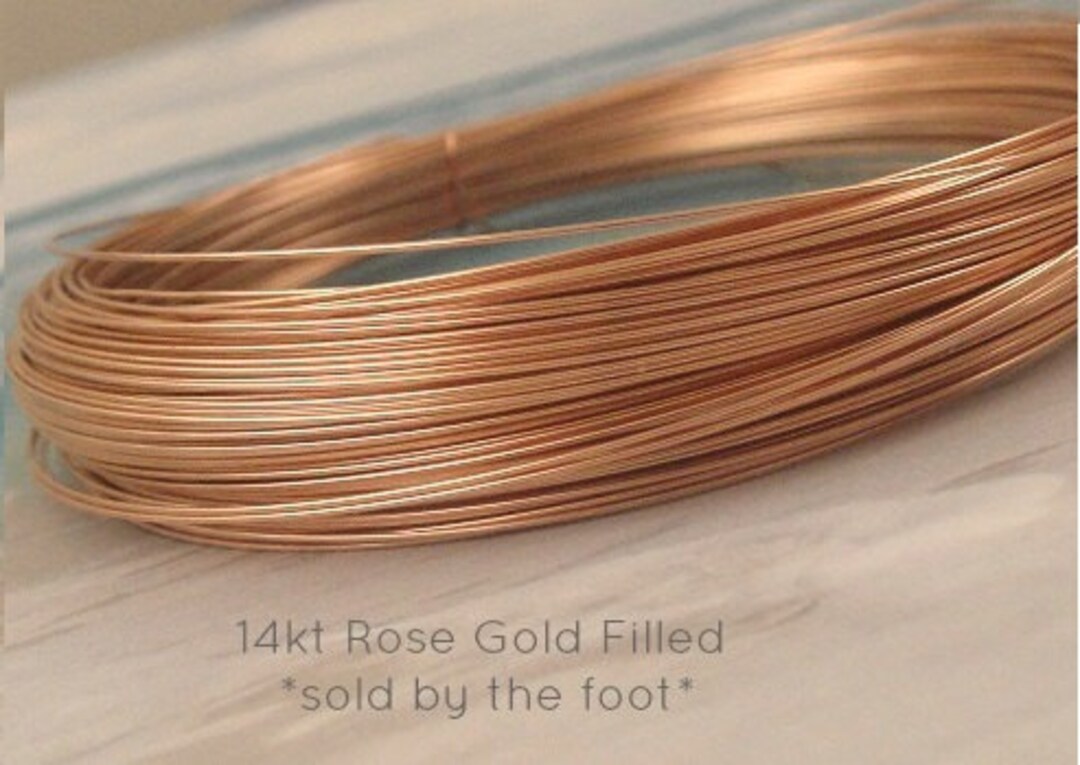 ROSE GOLD Wire, 24 Gauge Ga G, 14k Rose Gold Filled, Bulk, Half Hard ...