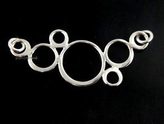 Silver Bubble Connector Link Thai Sterling Silver Large - Etsy
