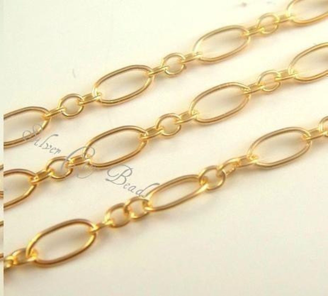 Gold Filled Oval Long and Short Chain, 20 Feet SALE 6x3mm - Etsy