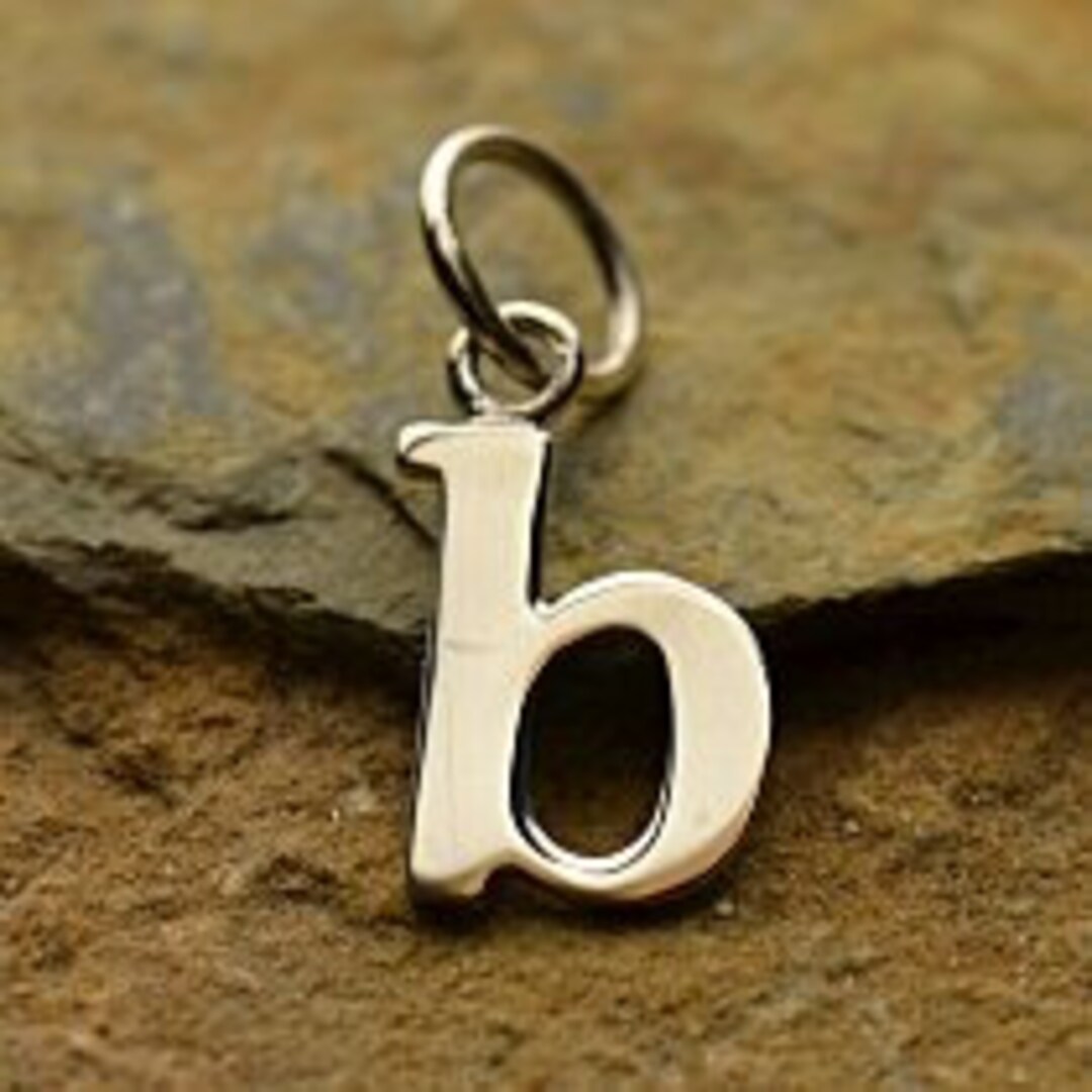 Sterling Silver, Letter "b" Typewriter Lowercase Charm, 925 Alphabet ...