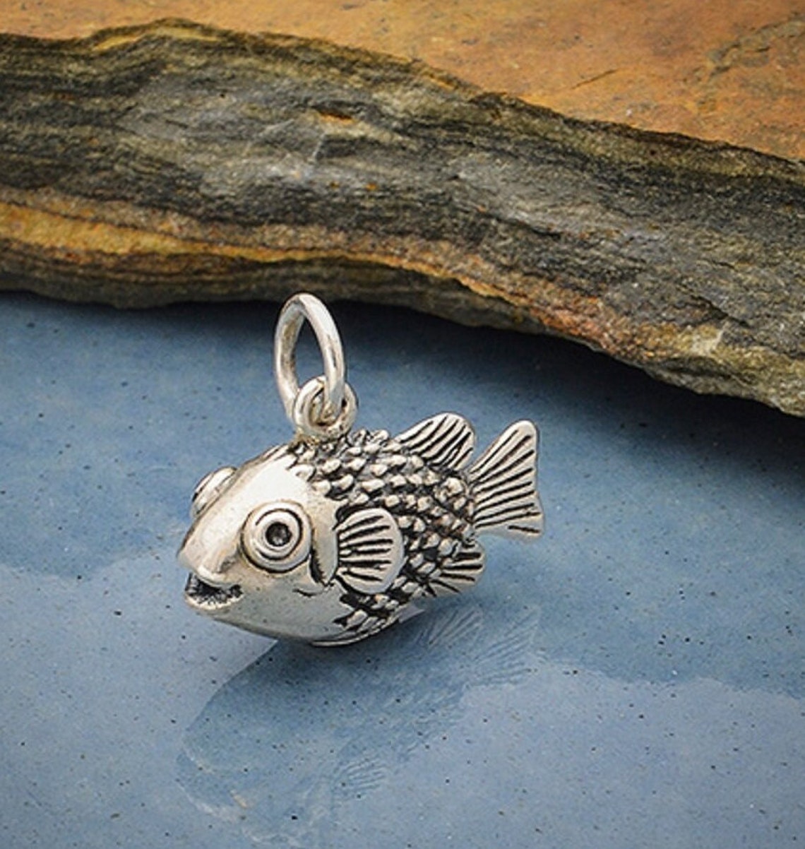 Sterling Silver Puffer Fish Charm Wholesale Charms Solid 3D - Etsy